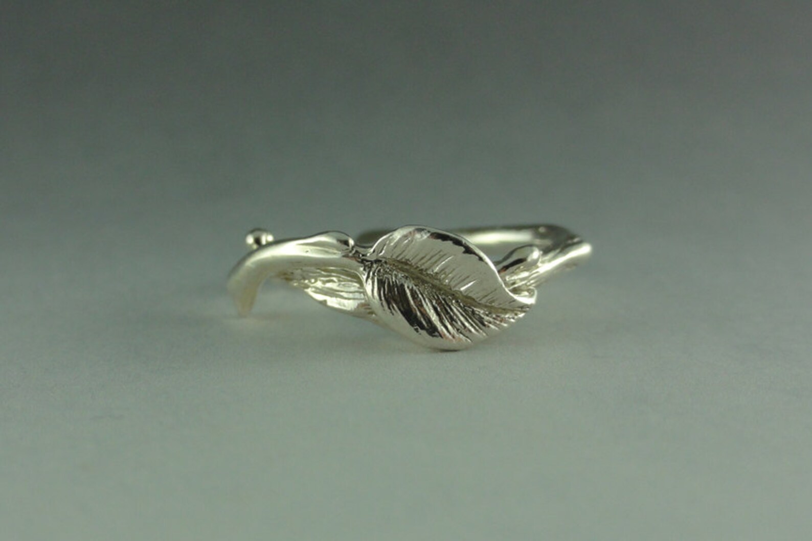 Leaf Twig Sterling Silver Promise Ring Silver Ring Branch - Etsy
