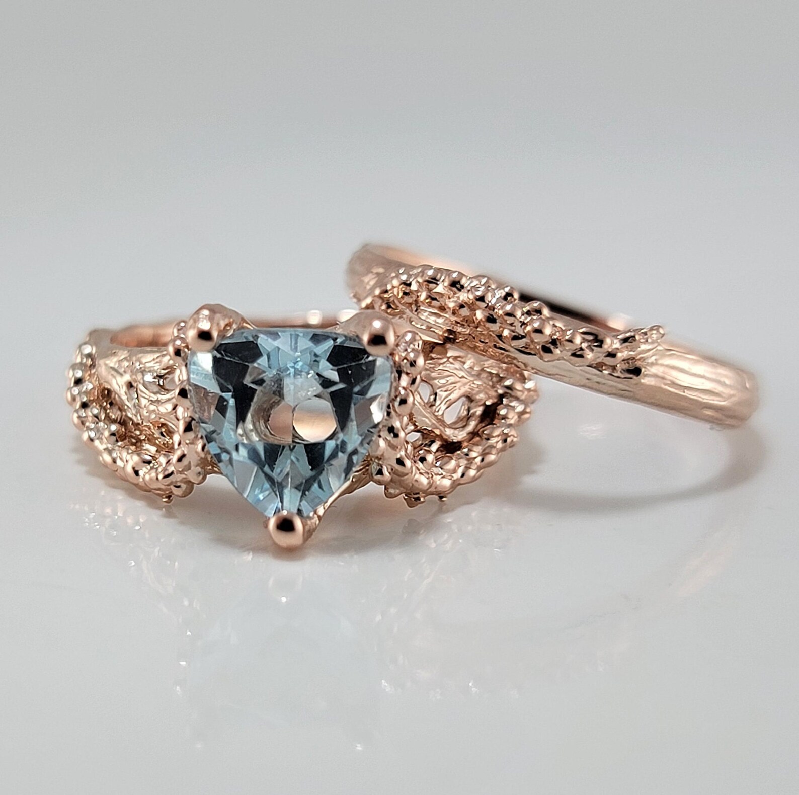 Aquamarine Starfish Ring Ocean Jewelry Solid Gold Starfish Coral Ring ...