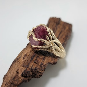 Winza Ruby Branch & Twig Engagement Ring in 14k Yellow Gold ...