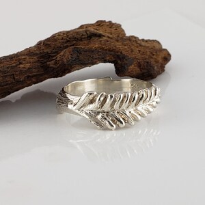 Hand Sculpted Fern Leaf Promise Ring, Engagement Ring, Custom Jewelry ...