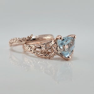 Aquamarine Starfish Ring - Ocean Jewelry - Solid Gold Starfish Coral ...