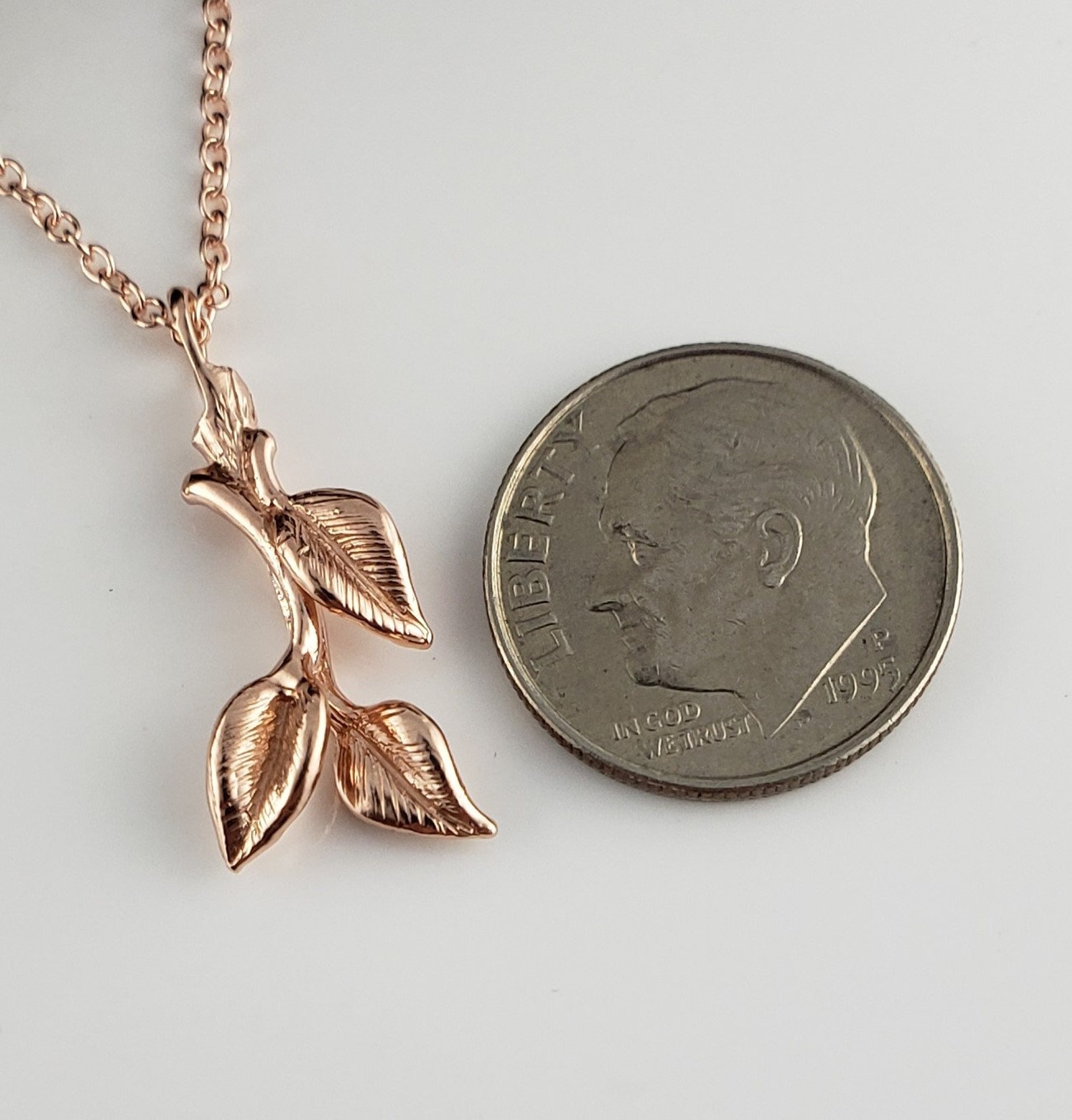 Leaf Pendant in Solid Gold, Hand-sculpted Leaf Necklace With Chain by ...