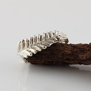 Hand Sculpted Fern Leaf Promise Ring, Engagement Ring, Custom Jewelry ...