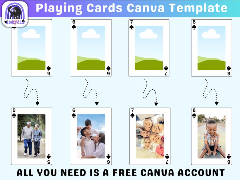 Playing Cards Canva Template, Canva Editable Frames for Printable Poker ...