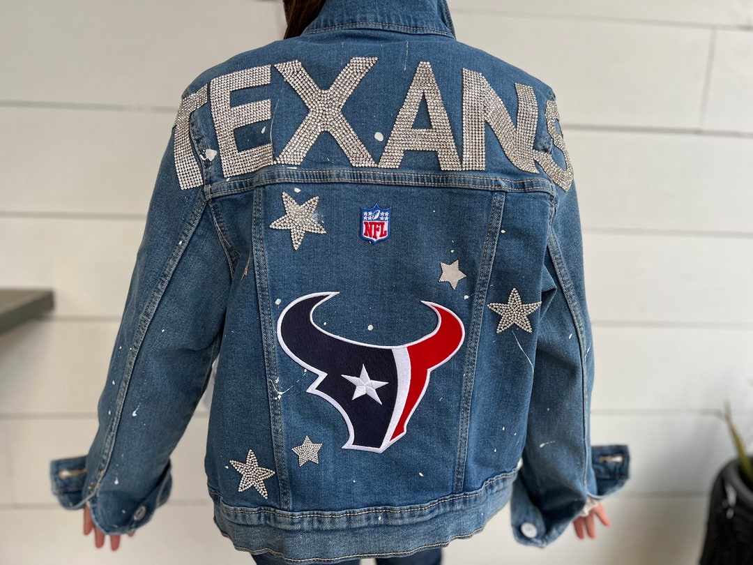 Custom Sports Jean Jacket | Custom Denim Jacket | *your Team Jacket ...