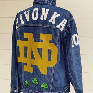 Custom Jean Jacket Custom Vinyl Logo Jacket Large Logo - Etsy