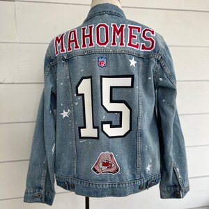 Custom Sports Jean Jacket | Custom Denim Jacket | *your Team Jacket ...