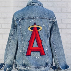 Custom Jean Jacket | Custom Vinyl Logo Jacket | Large Logo Sports ...