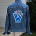 Custom Jean Jacket Custom Vinyl Logo Jacket Large Logo Sports Jacket ...