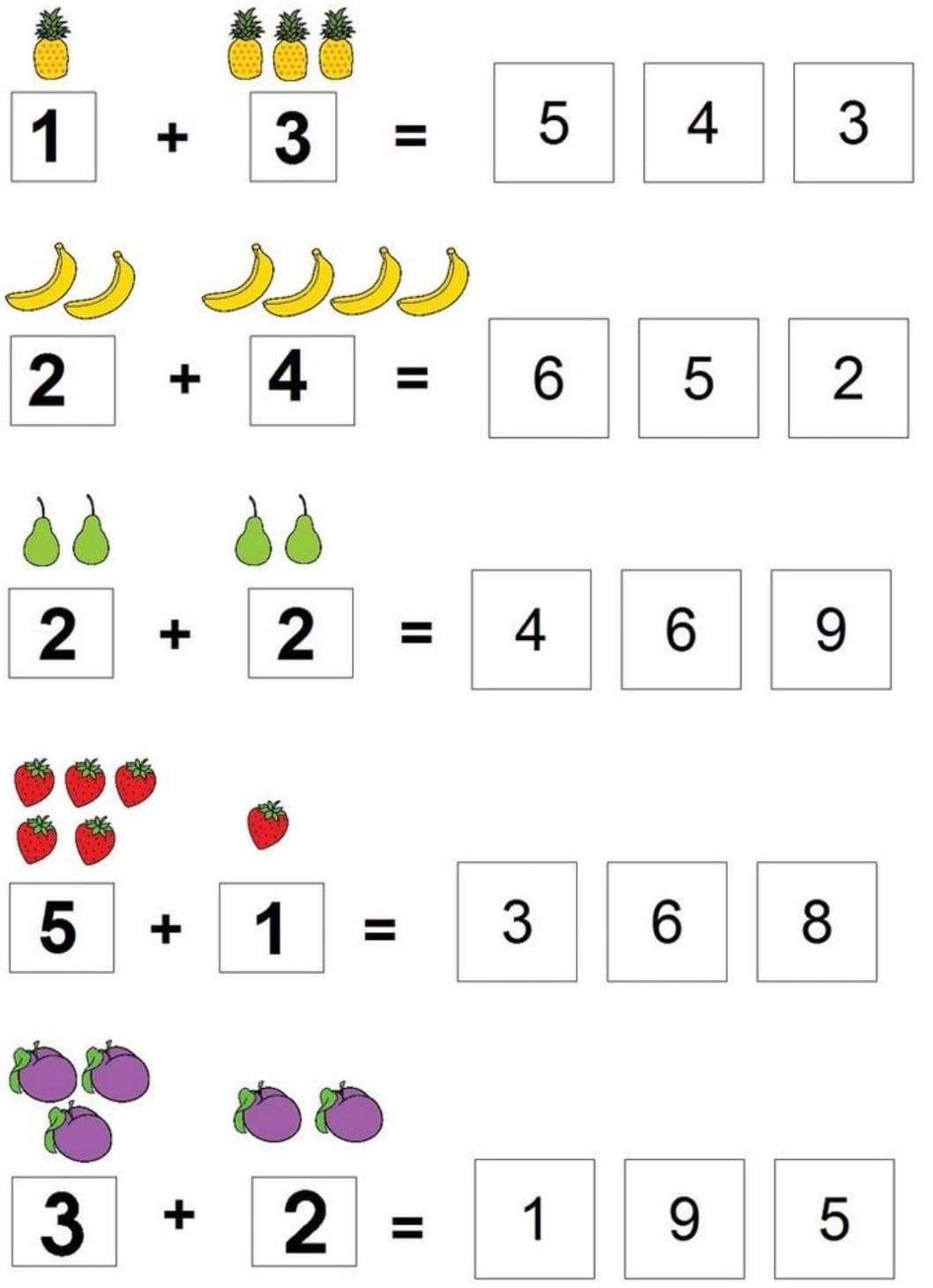 Addition Worksheets With Pictures | Preschool Math Printable | Counting ...