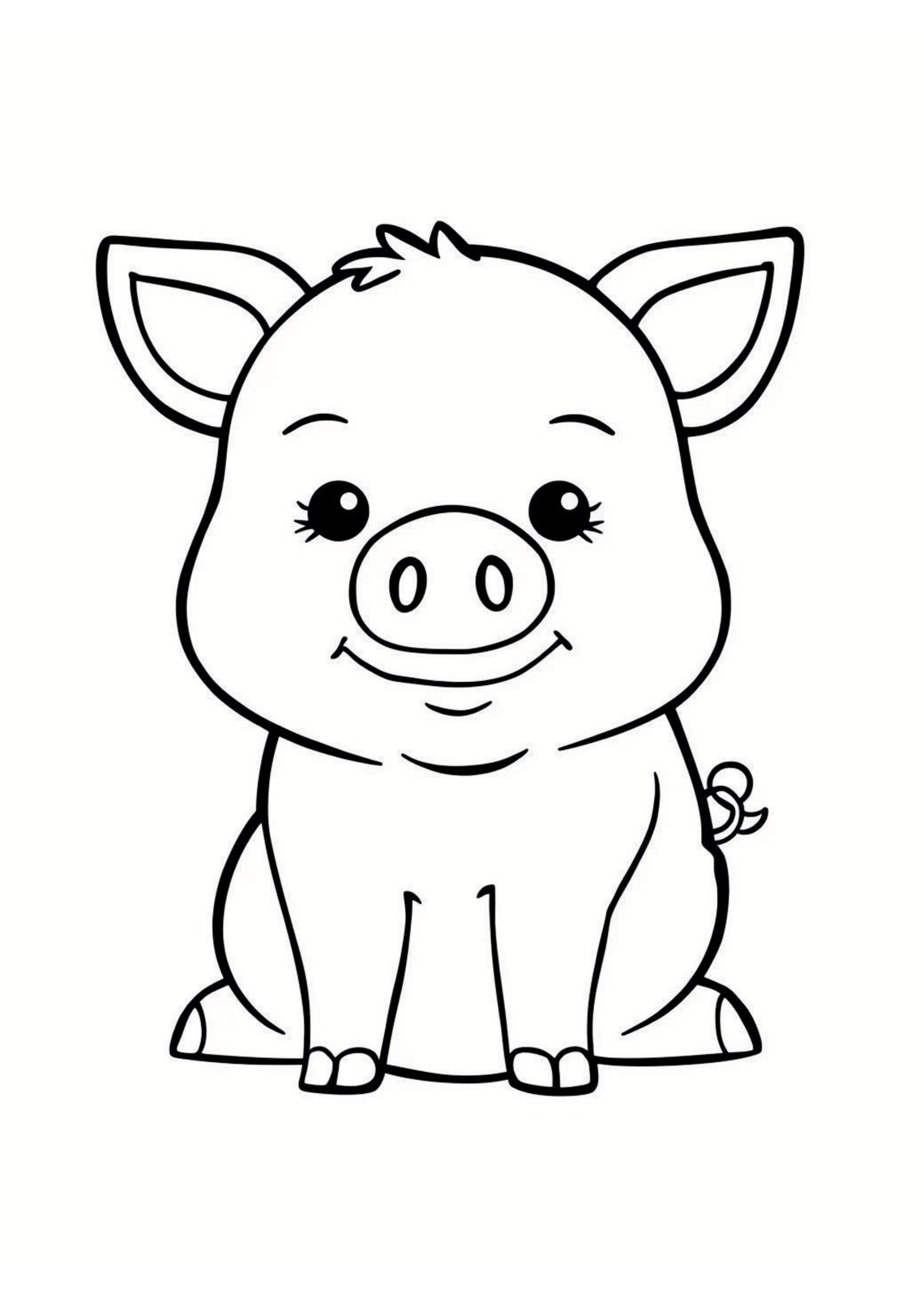 10 Cute Farm Animal Coloring Pages for Kids | Printable Coloring Book ...