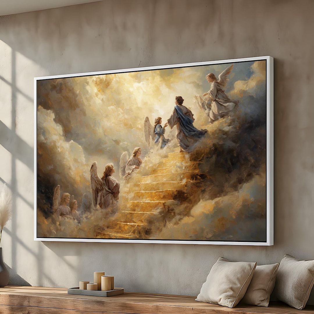 Angels Ascending to Heaven | Christian Canvas Wall Art & Poster | Jacob ...