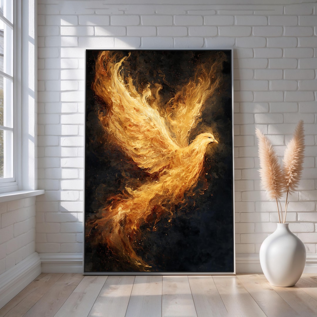 Holy Spirit Dove Fire Canvas Wall Art | Christian Faith Artwork ...