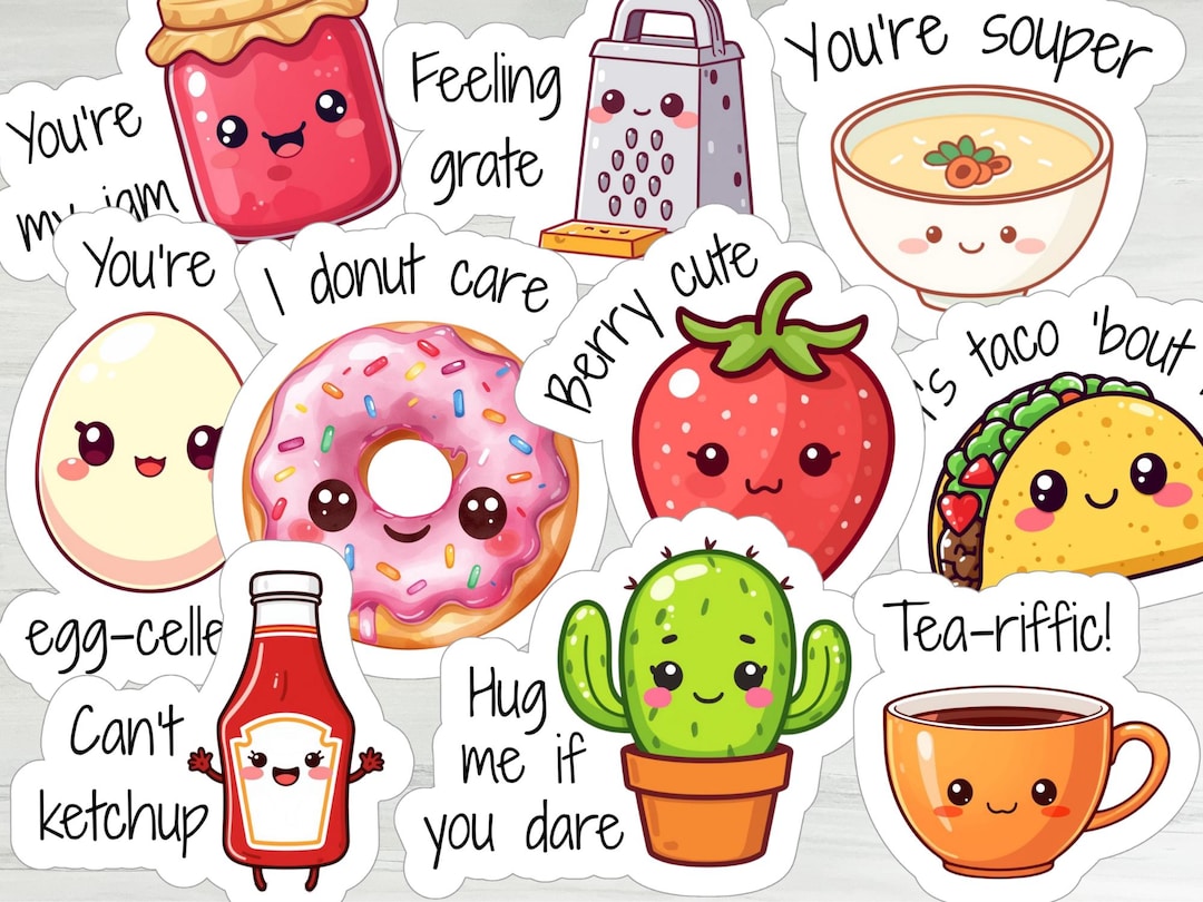 Cute Kawaii Sticker Bundle | 10 Adorable Stickers | Printable PDF ...