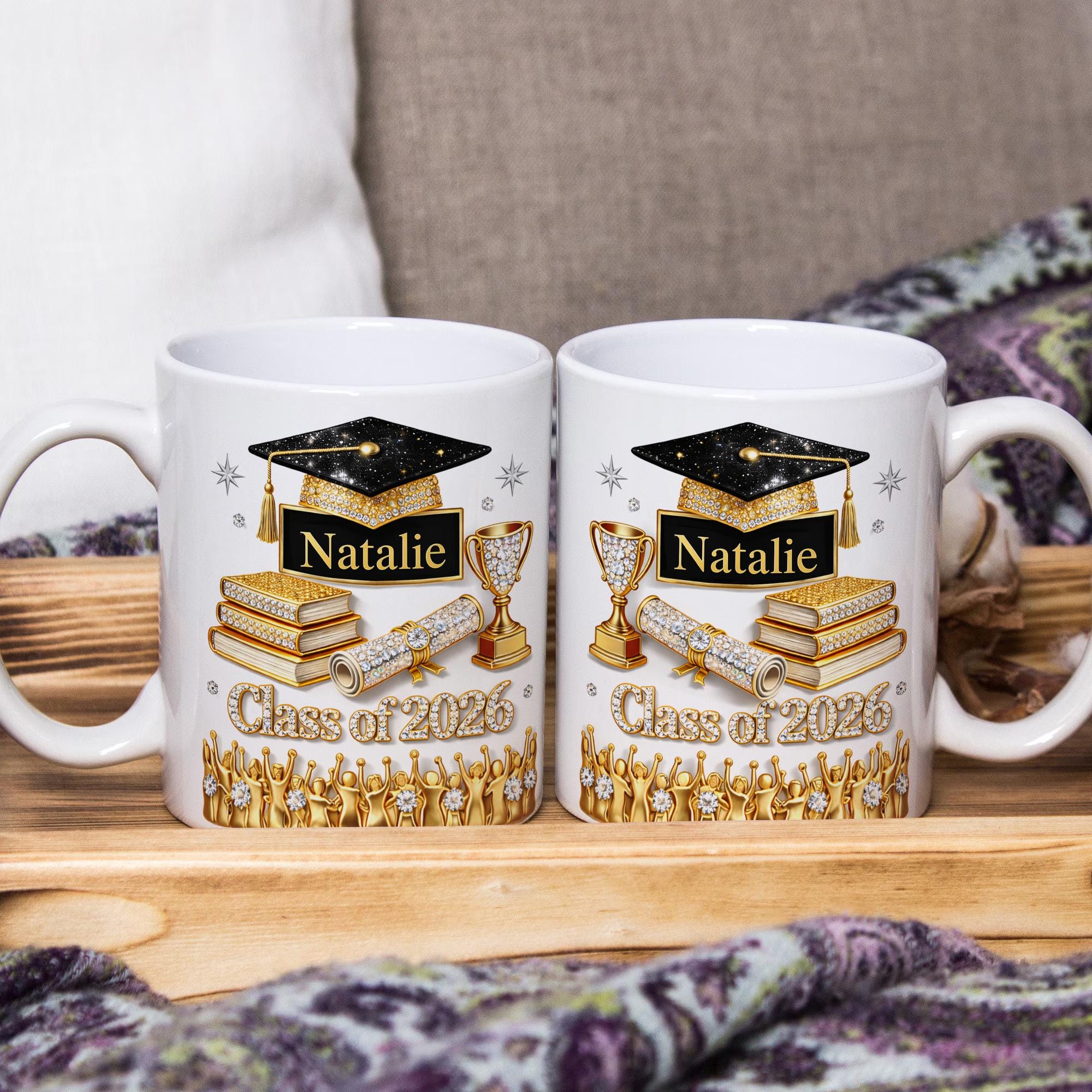 Personalized Graduation Mug Class of 2026, Custom Name Grad Gift ...