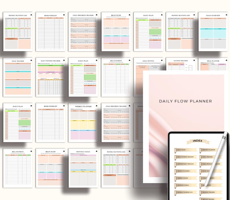 Daily Flow Planner, Digital Productivity Planner, Time Blocking ...