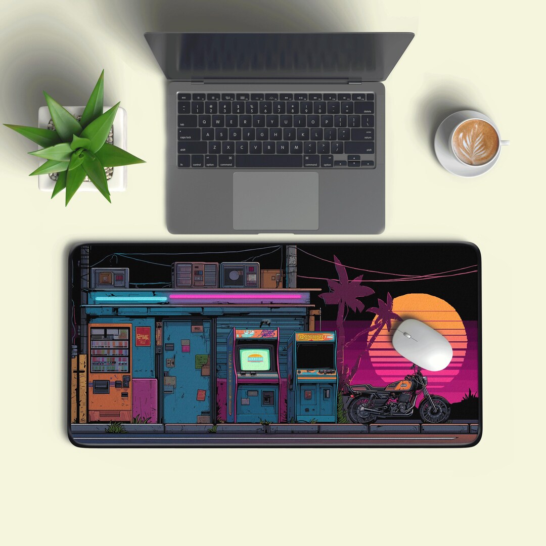 Retro Arcade Desk Mat | Pixel Art Gaming Decor - Etsy Australia