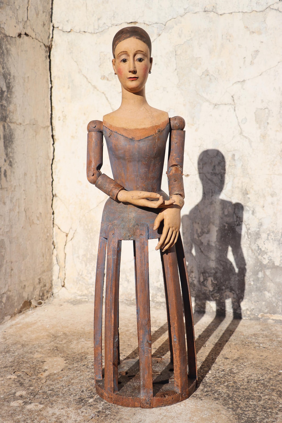 18th Century Portuguese Baroque Santos Cage Doll With Glass Eyes ...