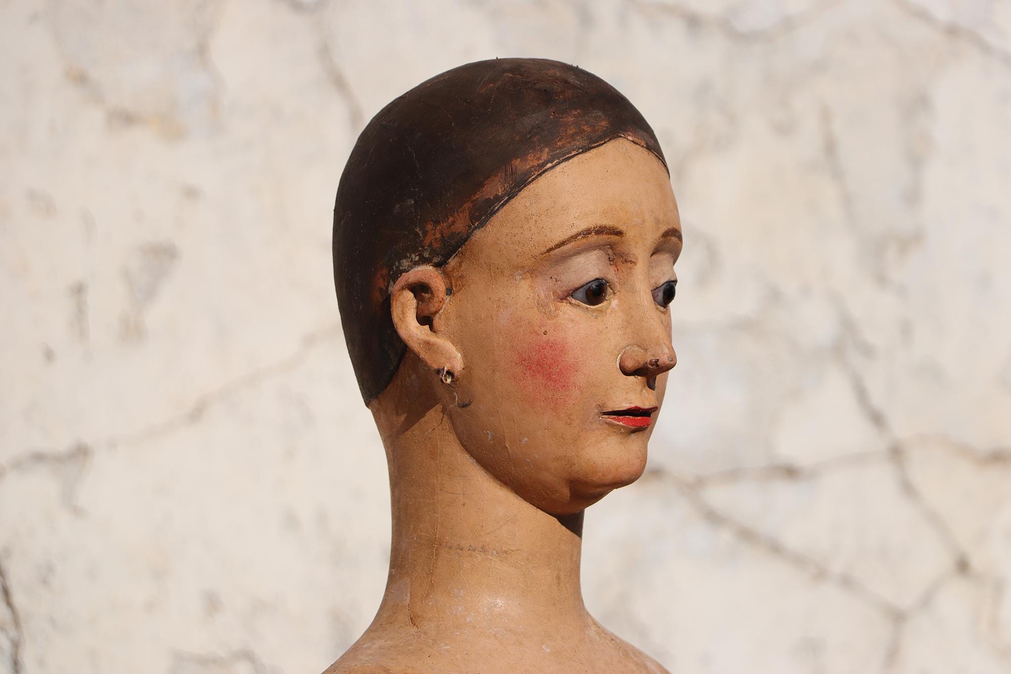 18th Century Portuguese Baroque Santos Cage Doll With Glass Eyes ...