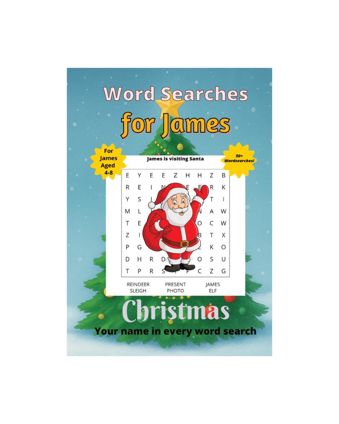 Over 50 Christmas Wordsearches for James |printable |xmas Fun ...