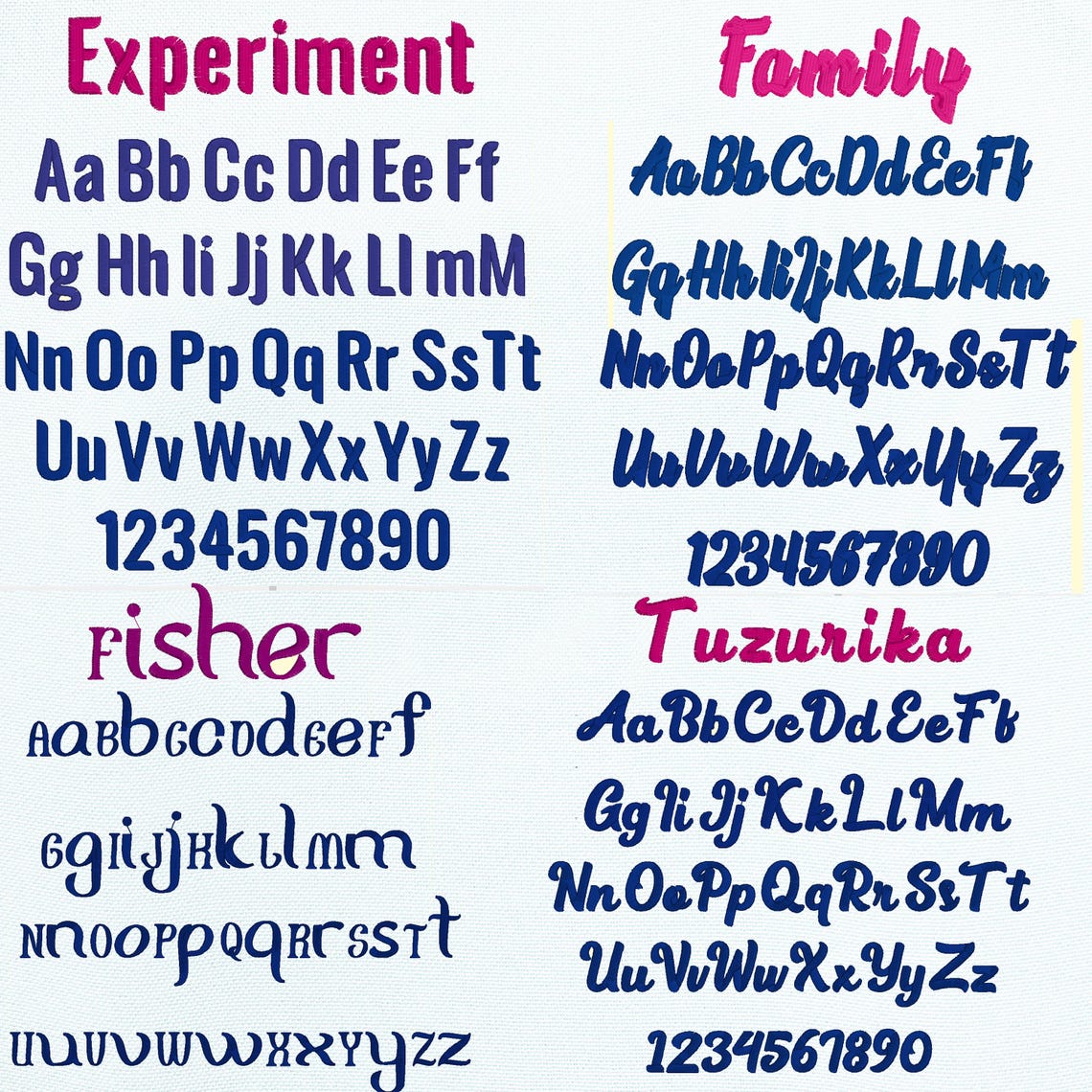 Embroidery Fonts DST, 20 DST Font Bundle, DST Font, Machine Fonts ...