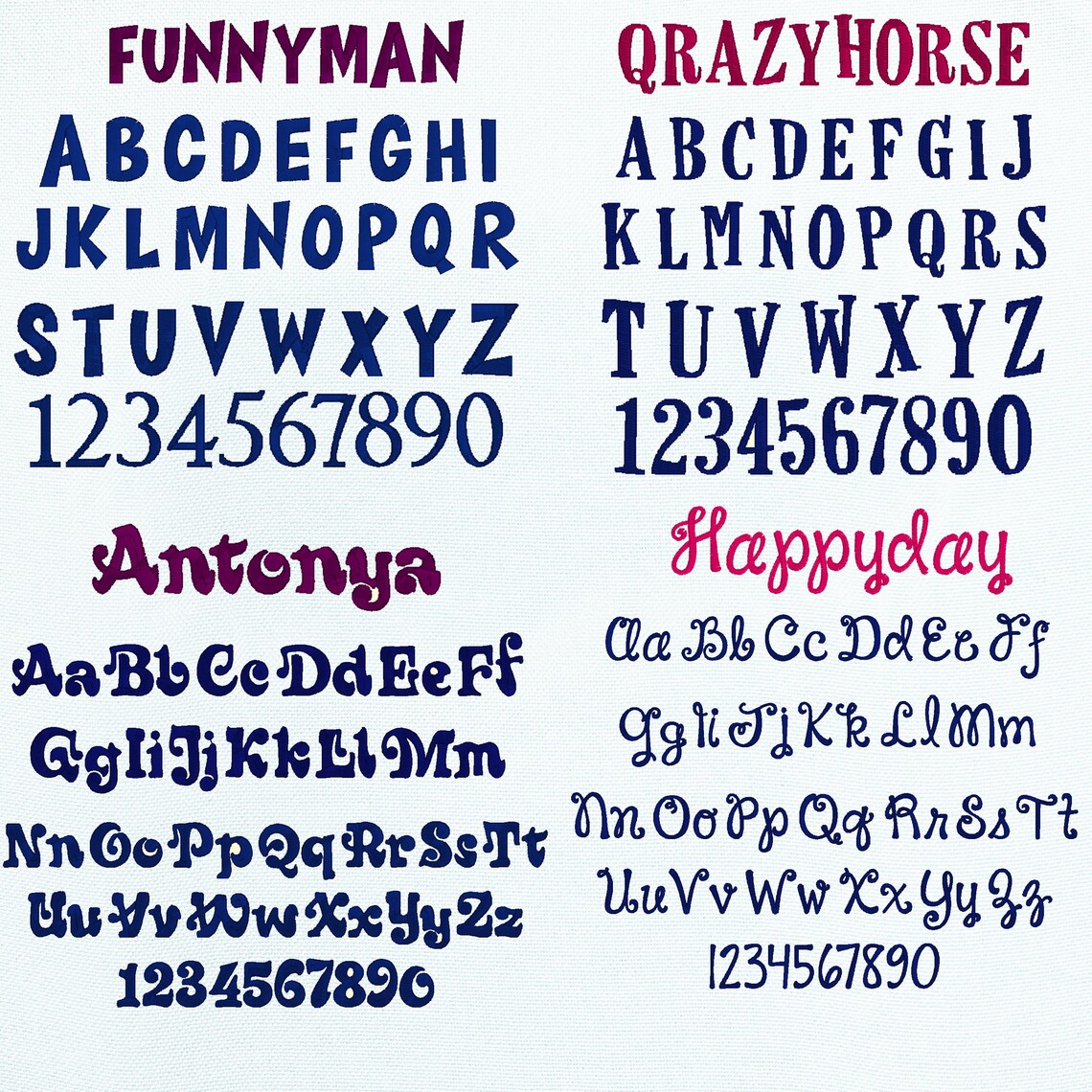 Embroidery Fonts DST, 20 DST Font Bundle, DST Font, Machine Fonts ...