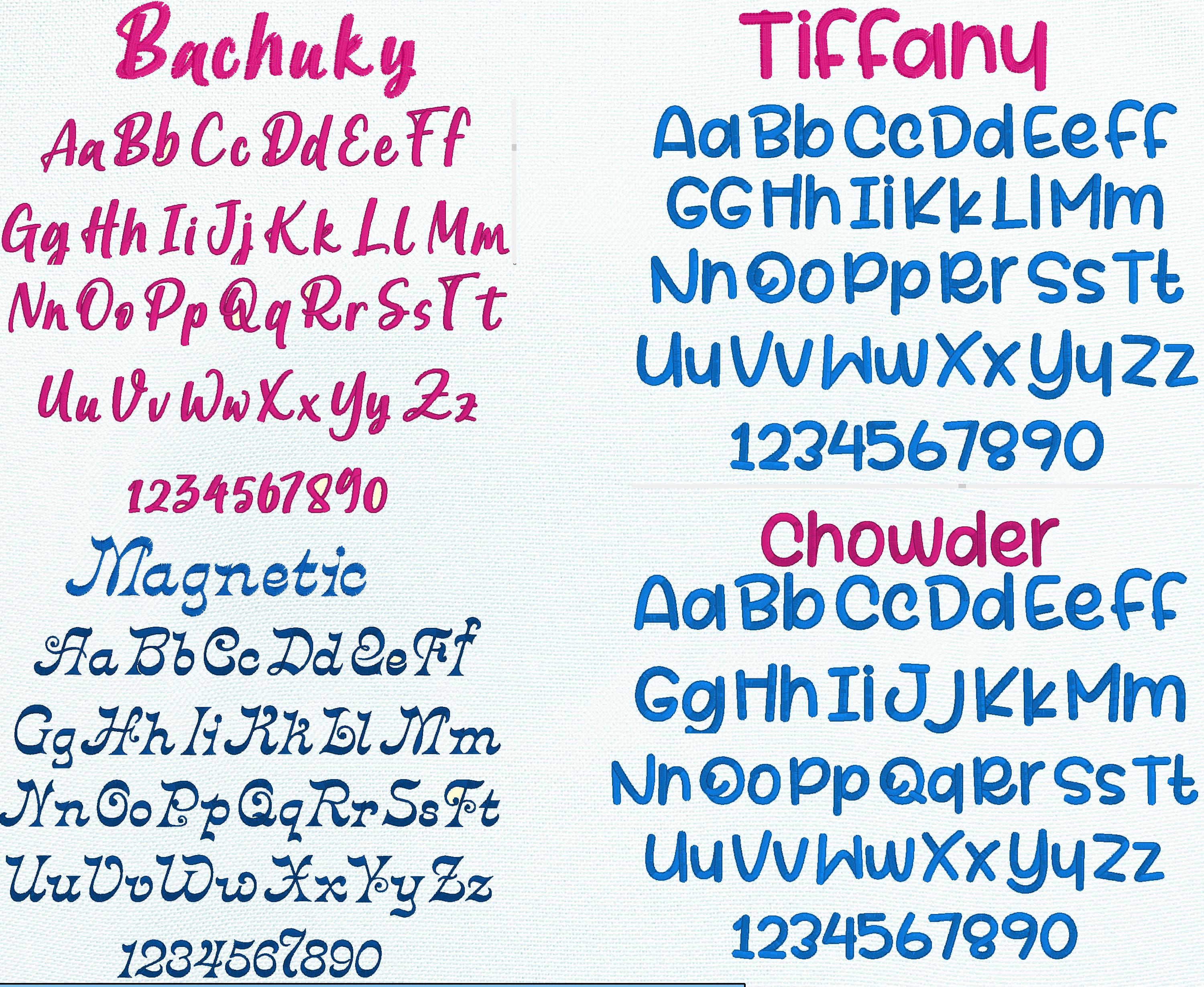 Embroidery Fonts PES, 20 PES Font Bundle, PES Font, Machine Fonts ...