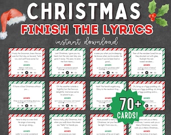 Christmas Carol Finish the Lyric Game, Finish the Phrase Christmas ...