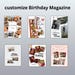 Custom Birthday Magazine, Photo Collage Gift, Editable Canva Template ...