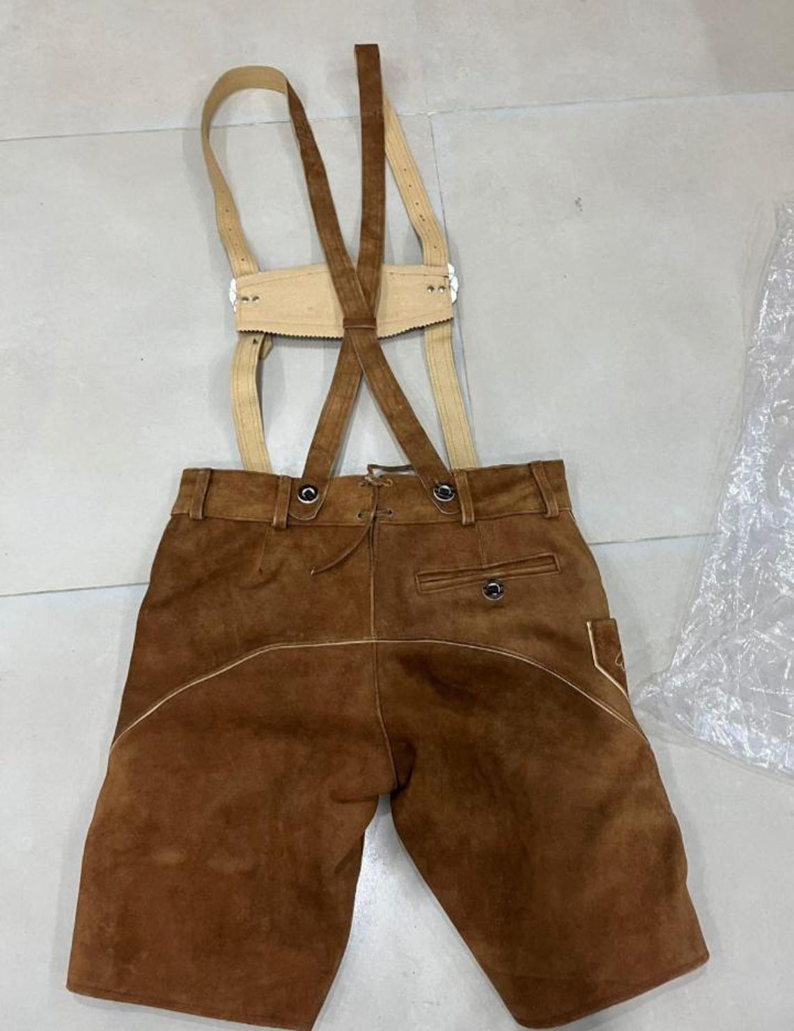 Authentic Men’s Bavarian Lederhosen – Genuine Brown Suede Leather ...