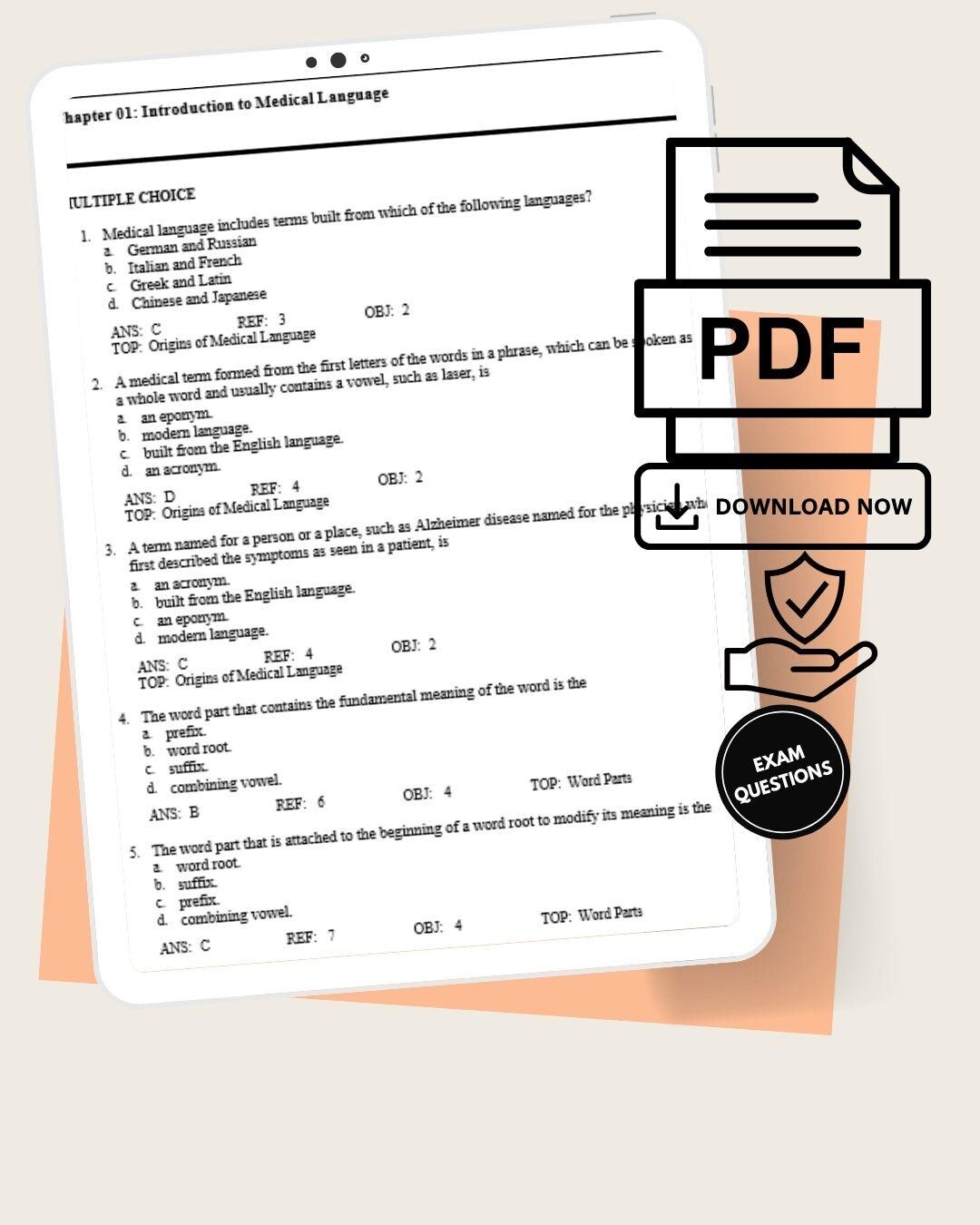 Assessment Resource Pack Exploring Medical Language 10ed PDF Questions ...