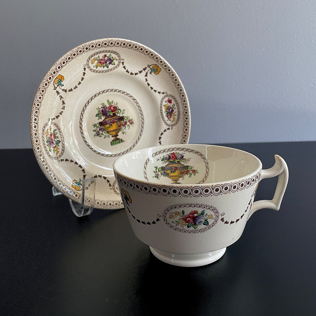 Vintage Antique Copeland Spode Oversize or Bullion Cup and Saucer ...