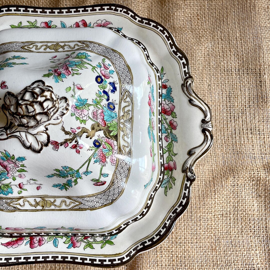 Vintage Indian Tree Pattern Tureen or Covered Dish by Samson Hancock ...