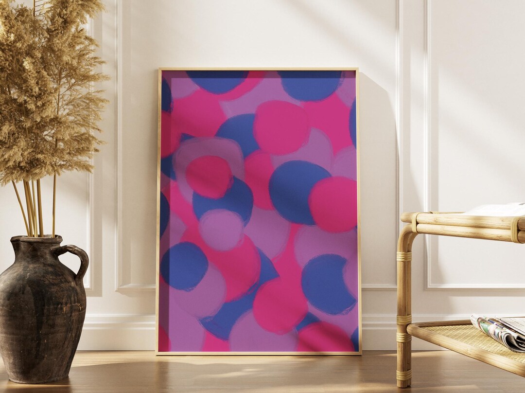 Abstract Bi Pride Flag Print | LGBTQ Digital Art Download | Bisexual ...