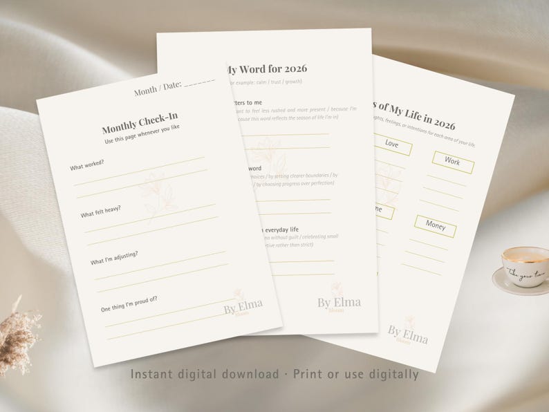 Blooming in 2026 Goal and Vision Kit | Digital Planner PDF for ...