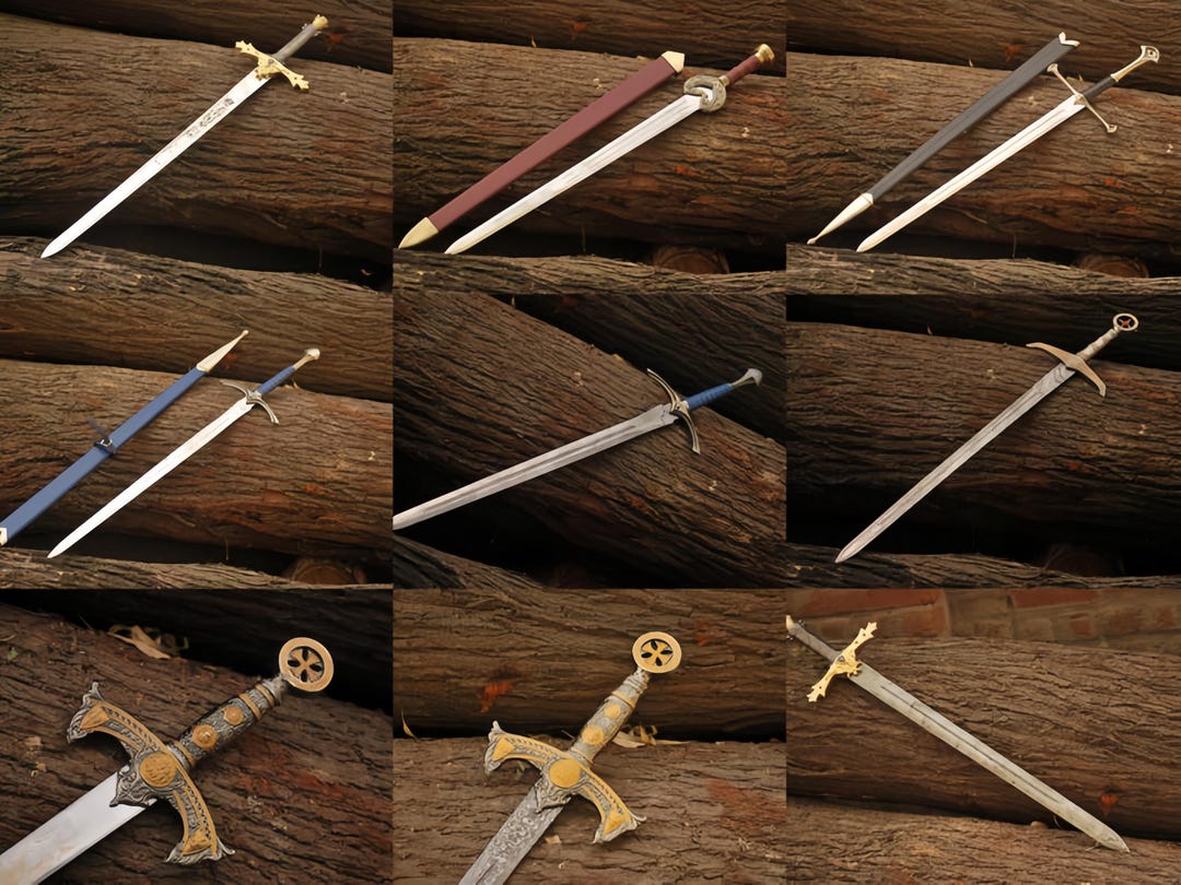 Handforged Medieval Fantasy Swords Collection,stainless,damascus Steel ...