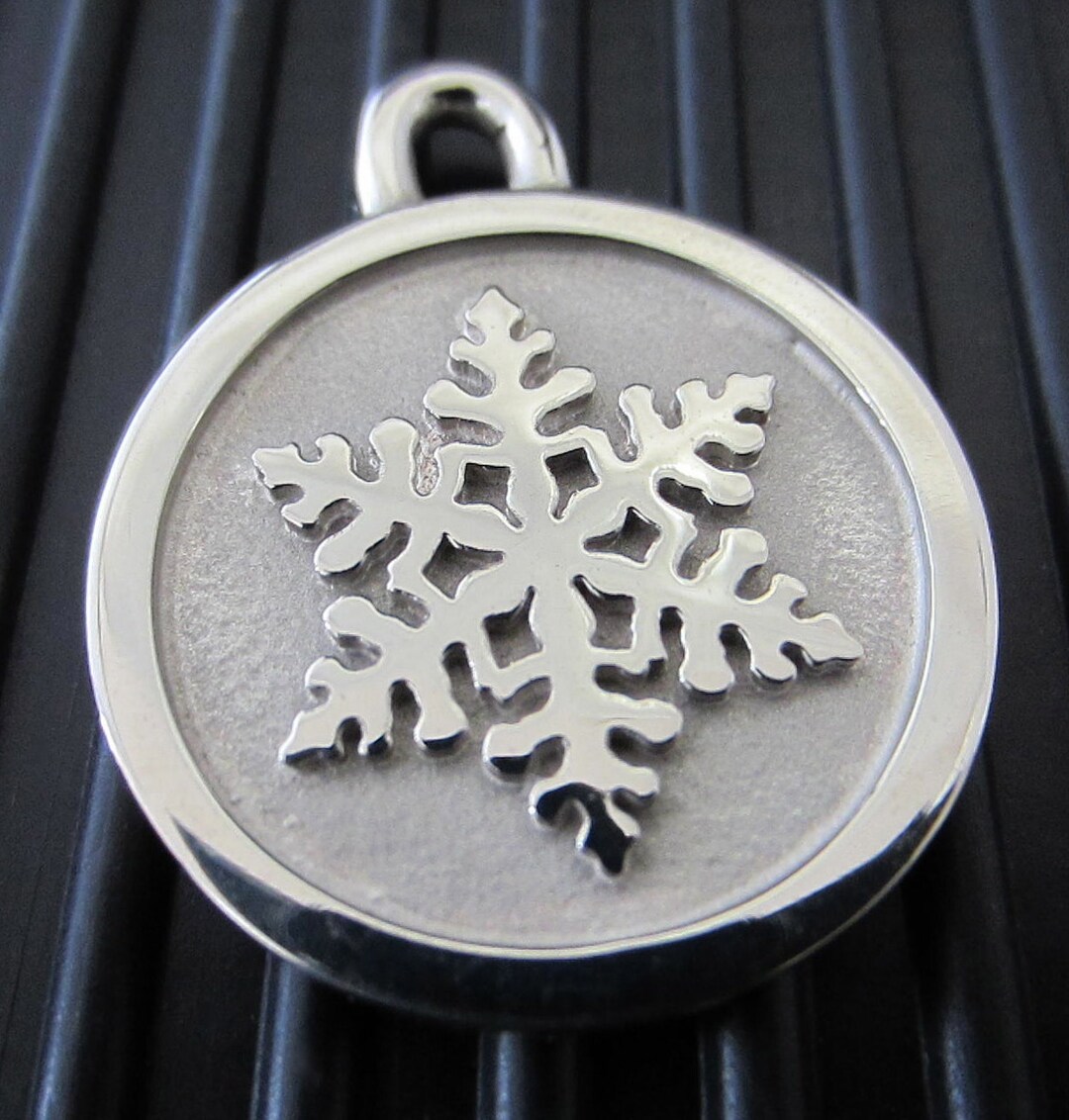 Medium Stainless Steel Snowflake Pet ID Tag - Etsy