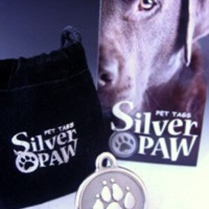 Medium Stainless Steel Silver Bone Pet ID Tag - Etsy