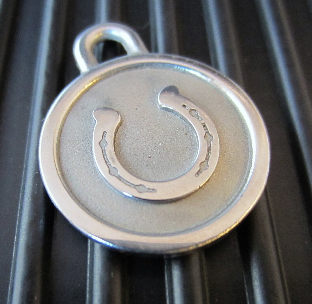 Small Stainless Steel Horseshoe ID Tag - Etsy