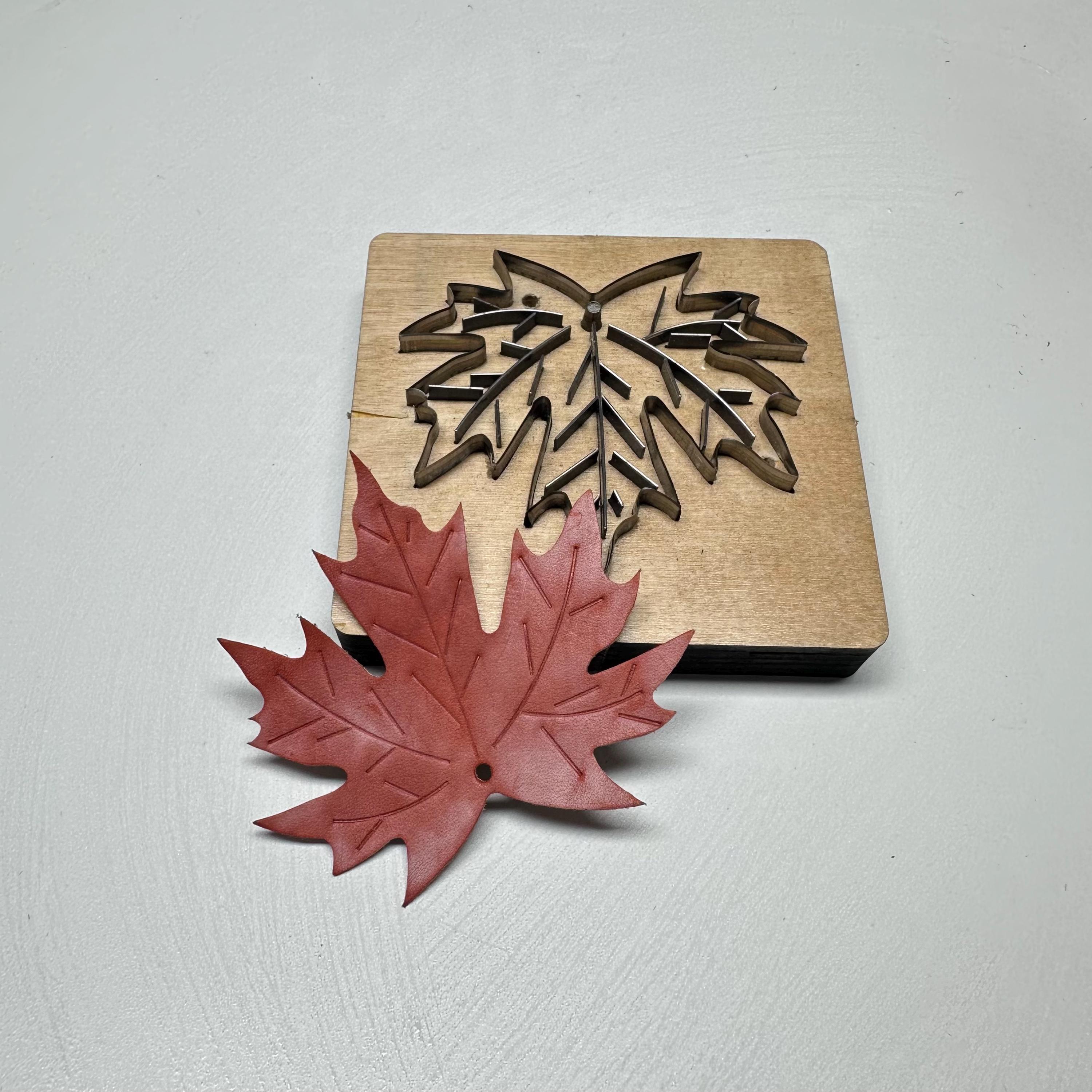 Maple Leaf Leather Punch OAK Leaf Cutting Die Cut Mold Handmade Cutters ...