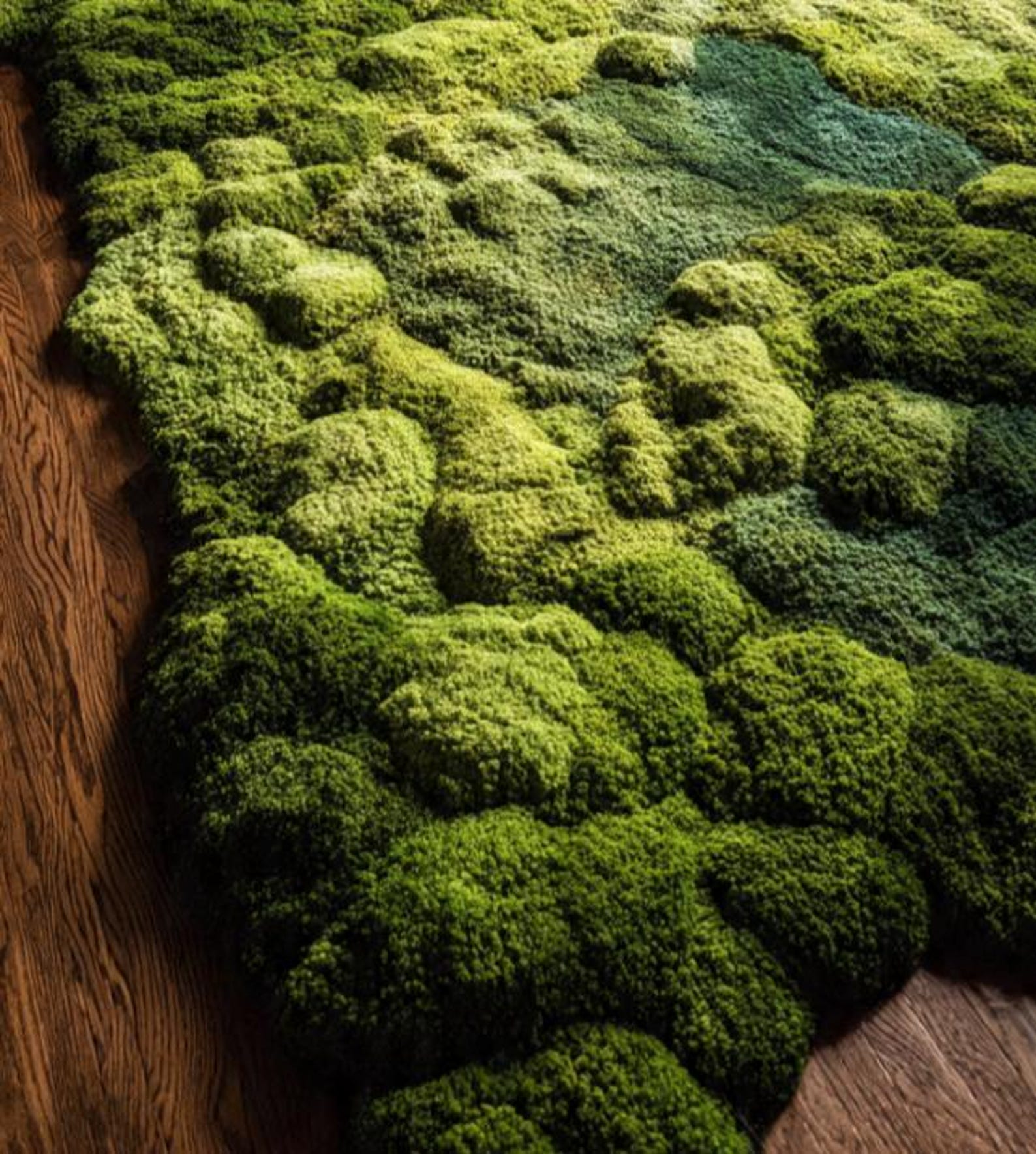Moss Grass Tufted Rug: 3D Pebble Bubble Design, Nature-inspired Floor ...