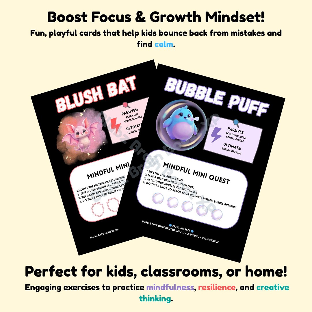 Mindful Mini Quest Cards: Calm & Growth Exercises (digital Download) - Etsy