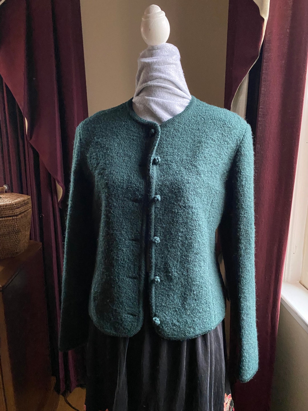 Hunter Green Boiled Wool Austrian Style Jacket Size M/L - Etsy