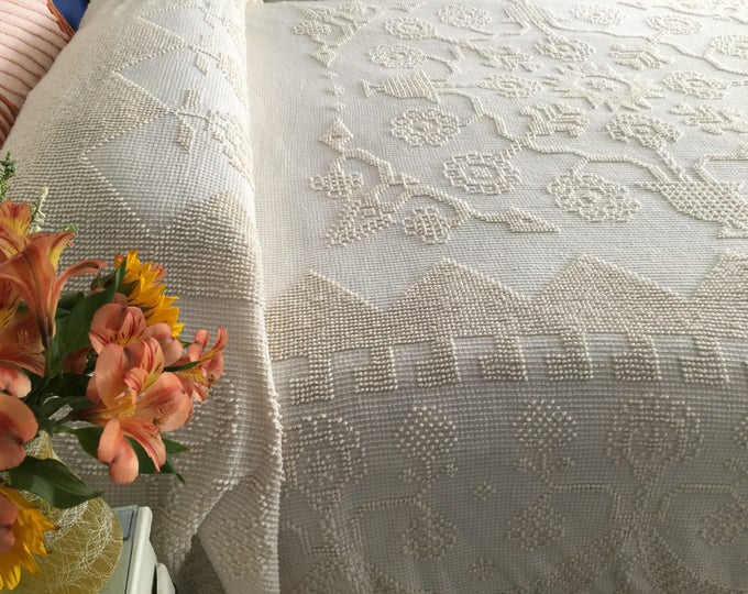 Bates Queen Size Bedspread Classic George Washingtons Choice Pattern ...