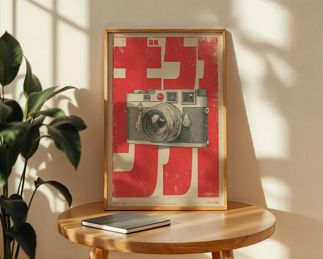 Retro Japanese Camera Advert Style Art Print - Vintage Japanese Wall ...