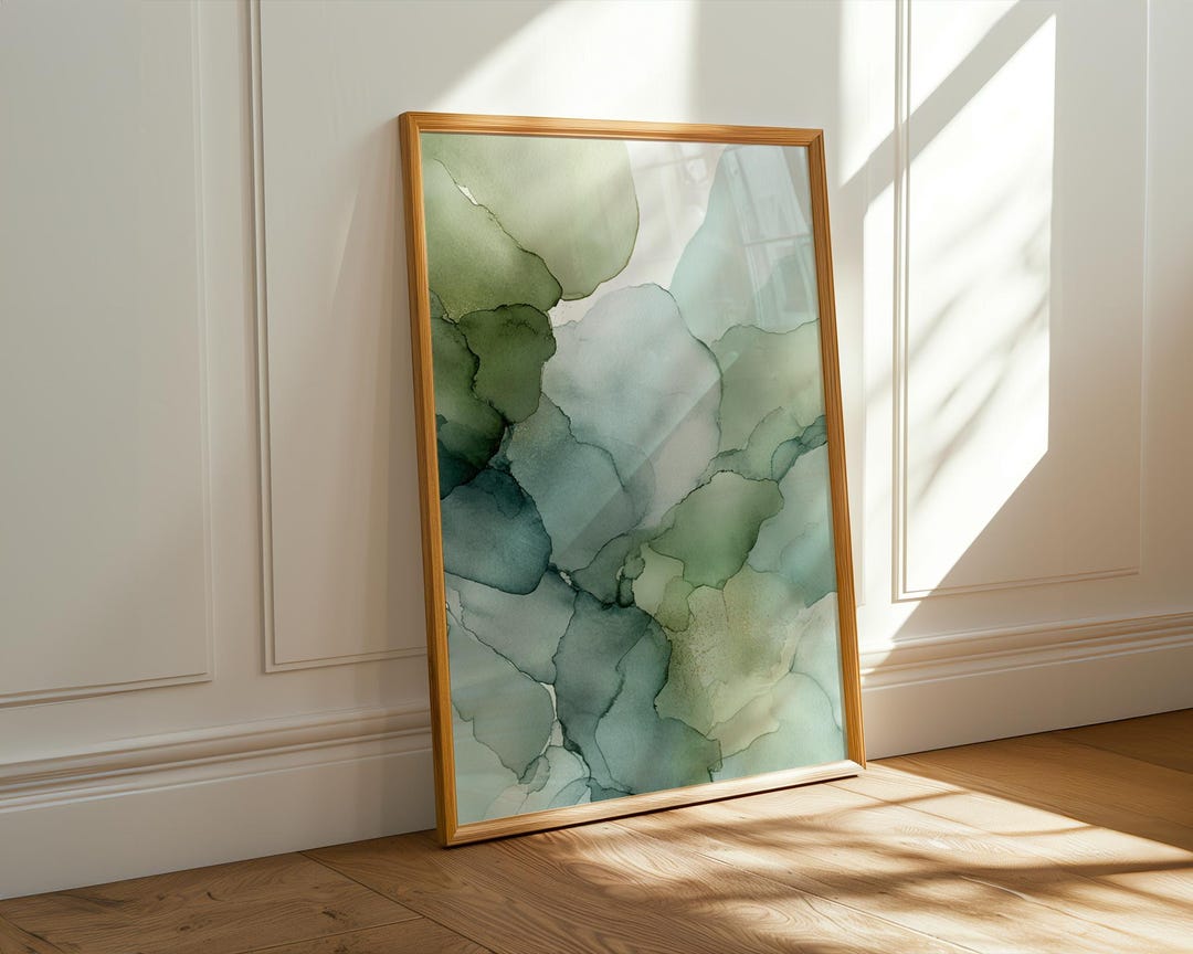 Abstract Green Wall Art - Abstract Art Print - Modern Wall Art ...