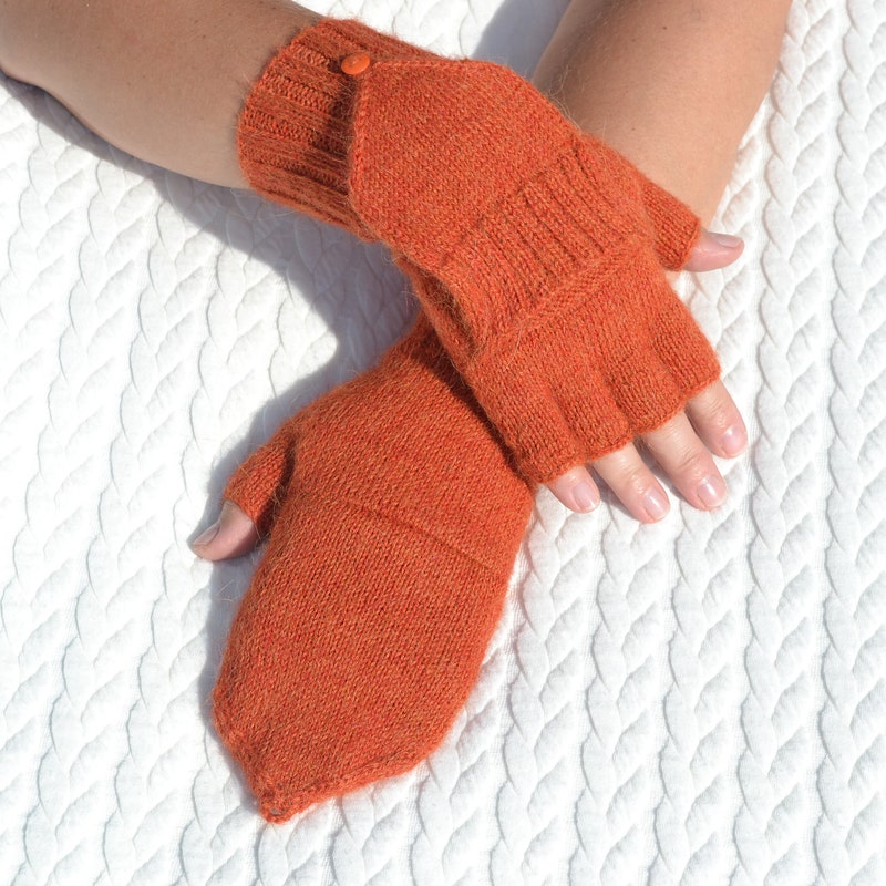 Mittens With Finger Flap - Etsy