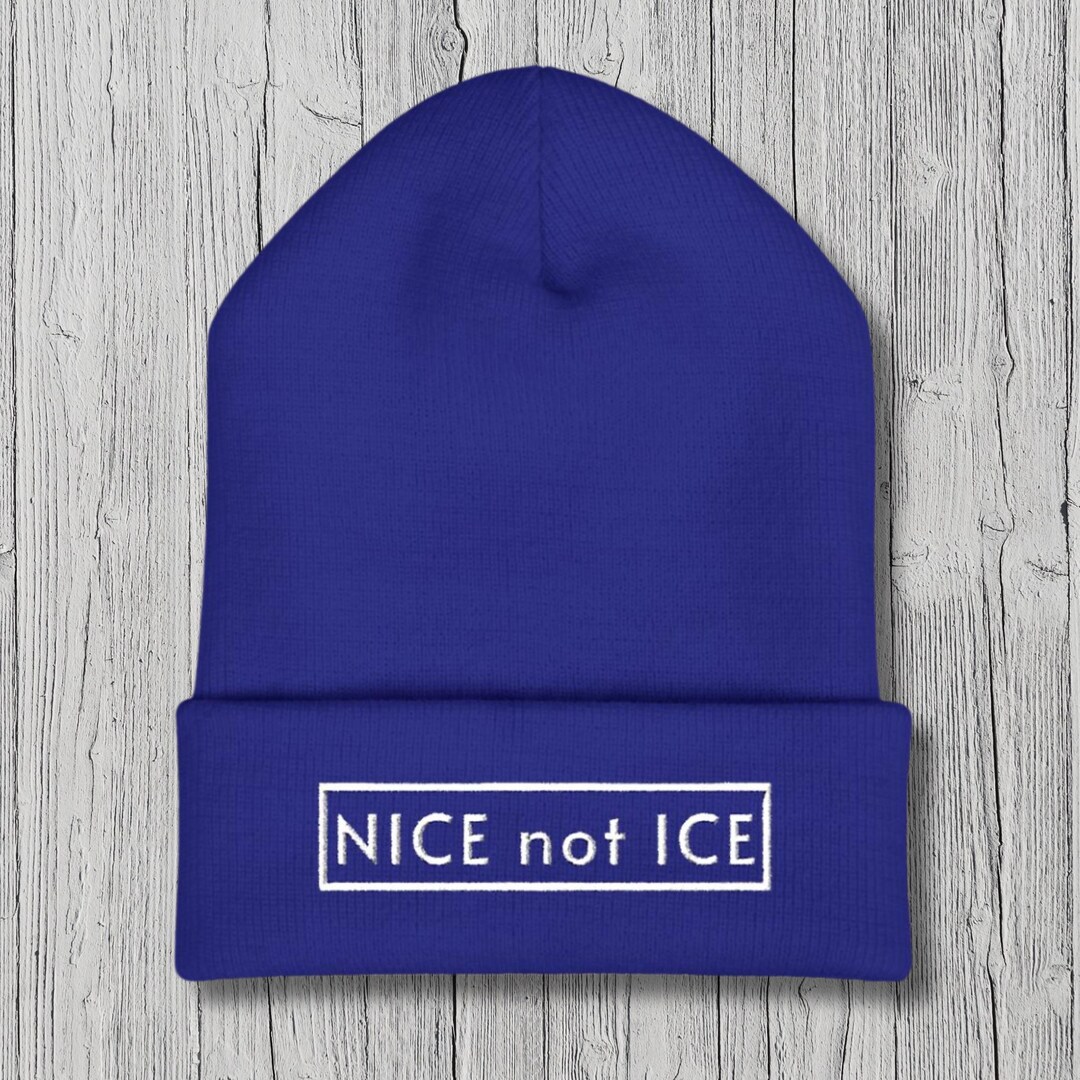 Nice Not ICE Protest Hat, Abolish ICE Winter Hat, Support Immigrants ...