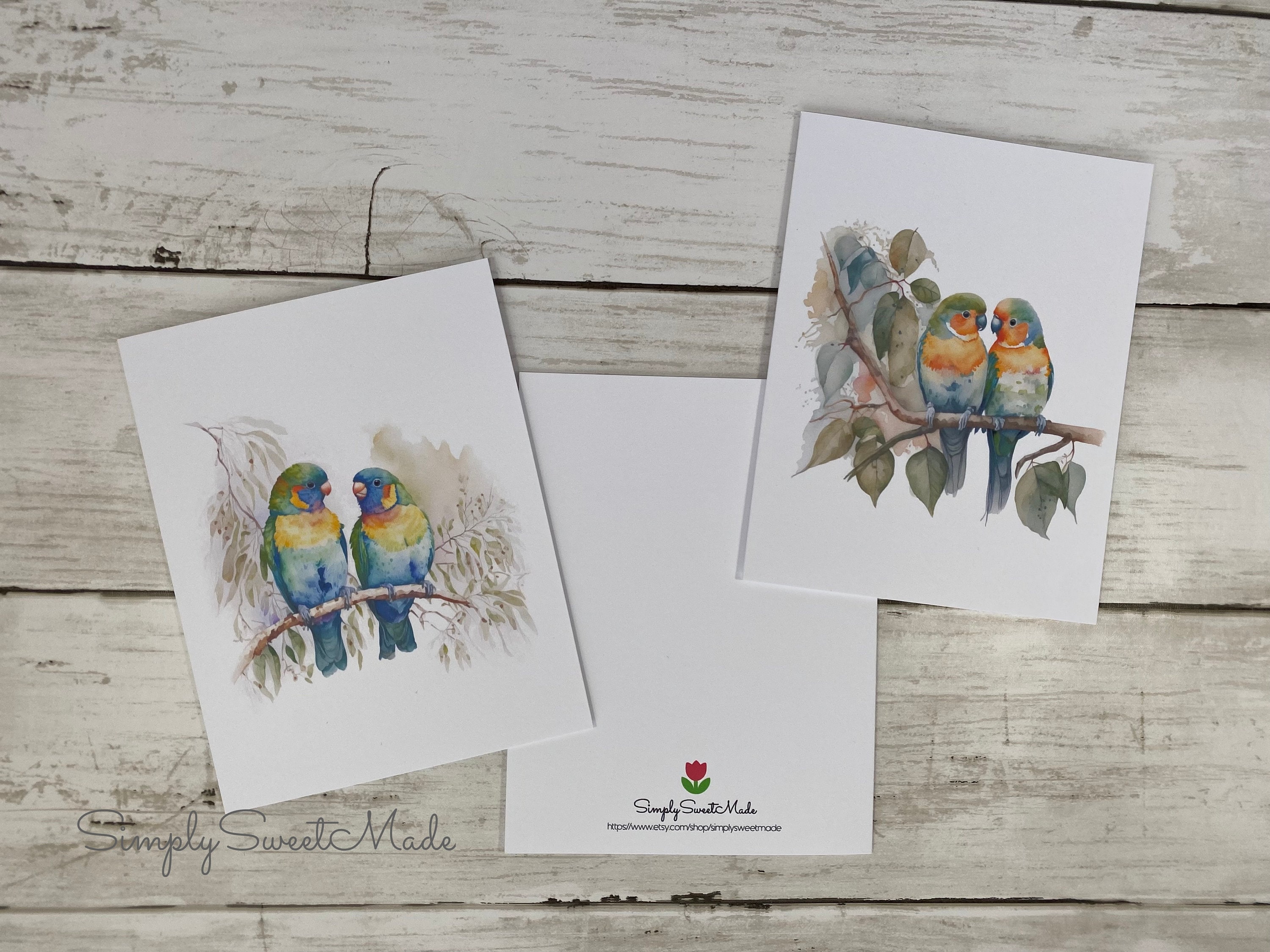 Birds Cards 8 Birds Notecards Assorted Birds Blank Cards Assorted Birds ...