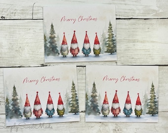 Holiday Greeting Cards With Gnomes Pack of Five FREE SHIPPING - Etsy
